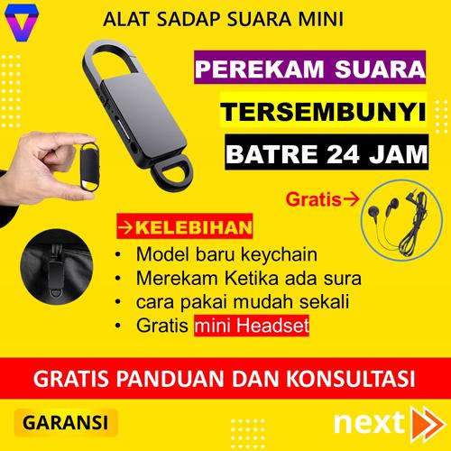 Promo Perekam Suara Mini Tersembunyi Voice Recorder Alat Sadap Suara ...