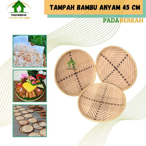 Jual Tampah Bambu Mini Tumpeng Anyaman Bambu Nampan Bambu Murah 45 CM ...