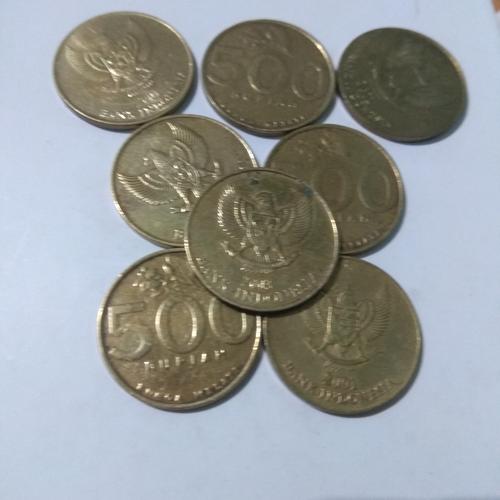 Jual Uang logam koin kuno 500 rupiah Indonesia melati dan burung Garuda ...