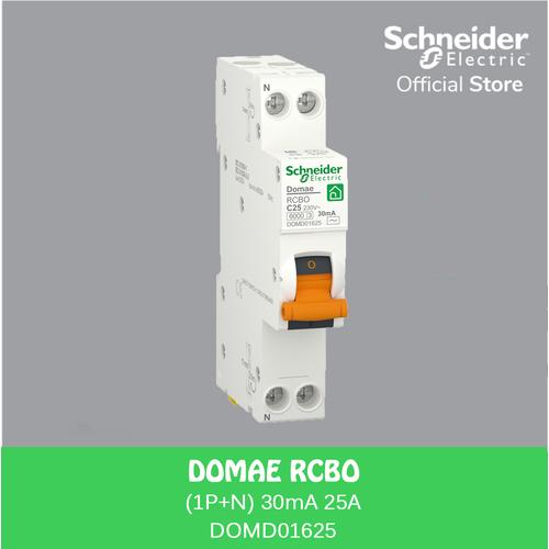 Promo SCHNEIDER RCBO-SLIM DOMAE 1P+N-30mA 25A DOM12524 / DOMD01625 ...