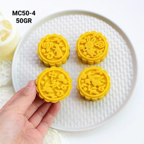 Jual Cetakan Kue Bulan Kelinci Mooncake Press Moon Cake Rabbit 4 motif ...