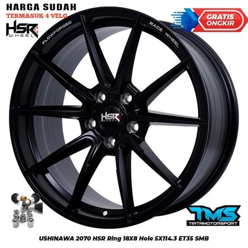 Jual Velg HSR R18 Pcd 5x114,3 Black For Toyota Harrier, Voxy, Nav1, Dll ...