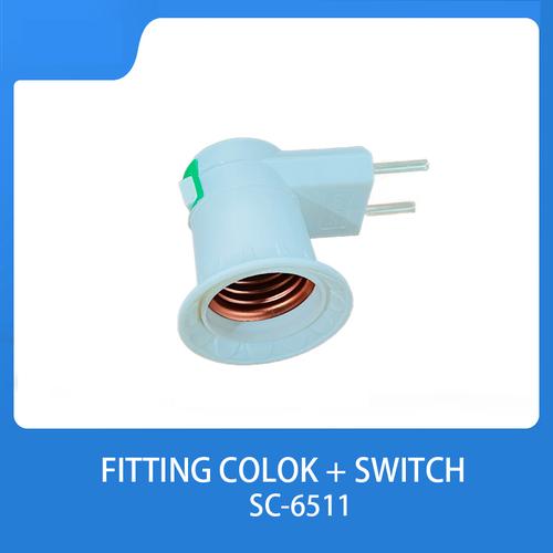 Promo Fitting colok fitting lampu tidur fitting lampu E27+Saklar on off ...