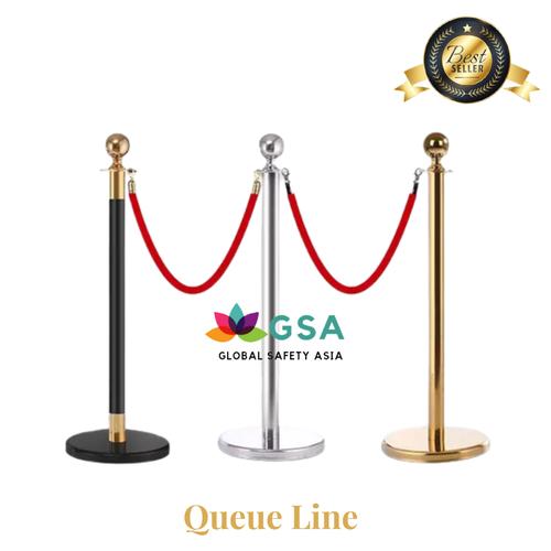 Jual Tiang Antrian Gold Queue Line Stainless - Black Gold - Jakarta ...