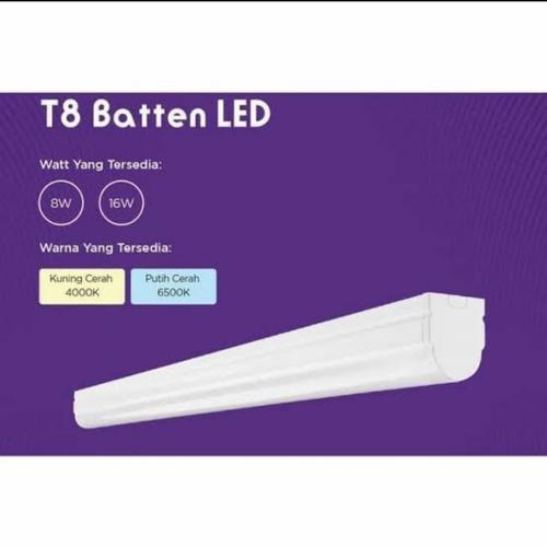 Jual Lampu T8 LED Batten 8watt Panjang 60cm Putih - ECOLINK - Kota ...