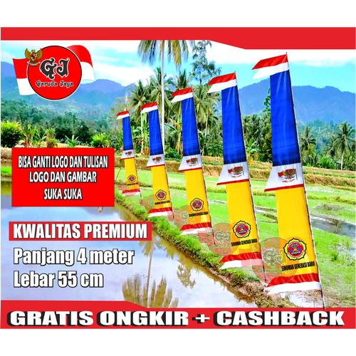 Jual bendera umbul umbul custom /bandiri custom /bendera custom - Biru ...