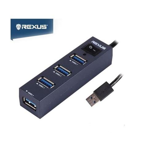 Jual Usb 3.0 hub rexus 4 port usb 3.2 switch on off 5Gbps rxh-327 rxh327 - Jakarta Utara ...