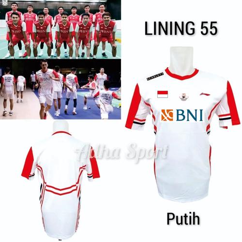 Jual BAJU LINING KAOS TIMNAS BADMINTON INDONESIA THOMAS UBER CUP SBN 55 ...