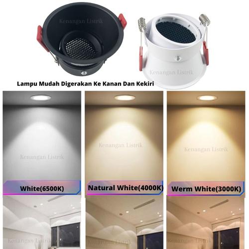 Jual Downlight Pinhole/ Spot light MR16/ Downlight LED/MR16/ Downlight - Hitam, KOMPLIT 12W_wwh ...