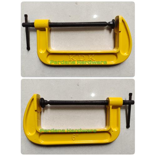 Jual CLAMP C 6 INCHI WOOD CLAMP 6 INCHI ALAT PENJEPIT KAYU 6" CATOK ...