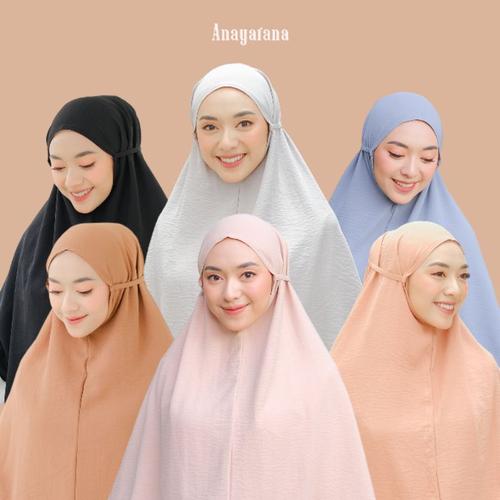 Promo Bergo Jilbab Maryam Crinkle airflow Menutup dada Instan Tali PREMIUM - Biru Wardah - Kota ...