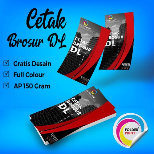 Promo Cetak Brosur DL Flyer Leaflet Art Paper Murah Free Design - AP ...
