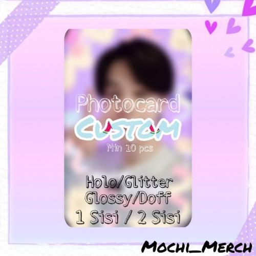 Jual Custom Photocard 1 & 2 Sisi BTS Kpop Cetak Foto Pc Glossy Holo Glitter - 2 Sisi Round ...