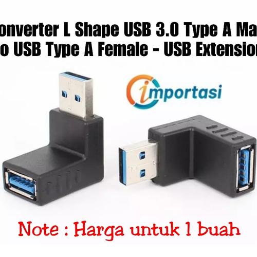 Jual Converter L Shape USB 3.0 Type A Male ke A Female Perpanjangan ...