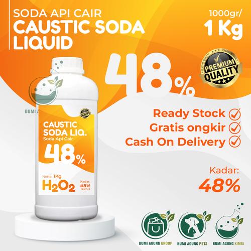 Jual SODA API Cair / CAUSTIC SODA Liquid 1 KG 1KG 48% NaoH 48 % ...