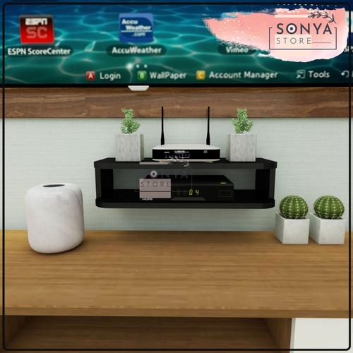 Promo Rak Tempel Tempat Modem Remote TV Wifi Meja Screen Top Shelf ...