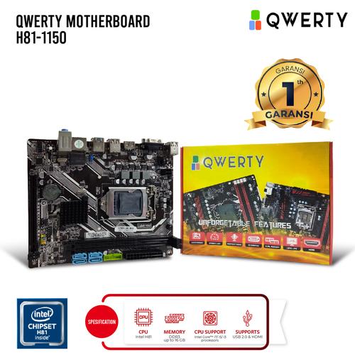 Jual QWERTY MOTHERBOARD H81 SOCKET 1150 DDR3 INTEL GEN 4 - Jakarta ...