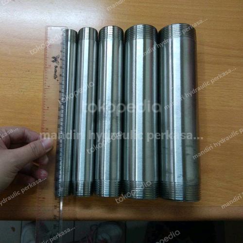 Jual pipa nepel / pipe nipple 20cm stainless SS 304 UK 1/4 inch ...