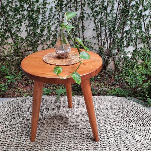 Jual Meja Kayu Minimalis / Meja Bulat Mini / Meja Kekinian MKM02 - KAKI ...