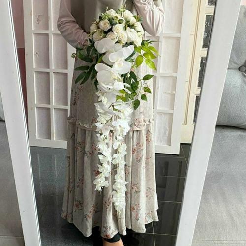 Jual wedding Hand Buket bunga juntai cascade pernikahan lamaran viral ...