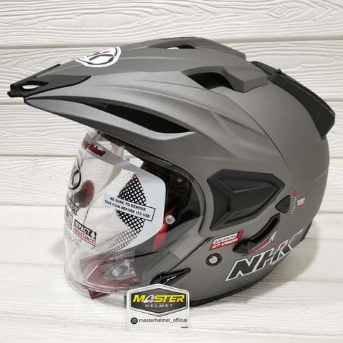 Jual Helm NHK Predator Crypton solid Double Visor Grey Doff - L - Kota ...