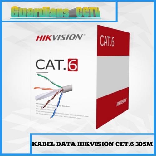 Jual KABEL CAT6 305 METER CABLE UTP WARNA PUTIH HIK VISION DS-1LN6U-W ...