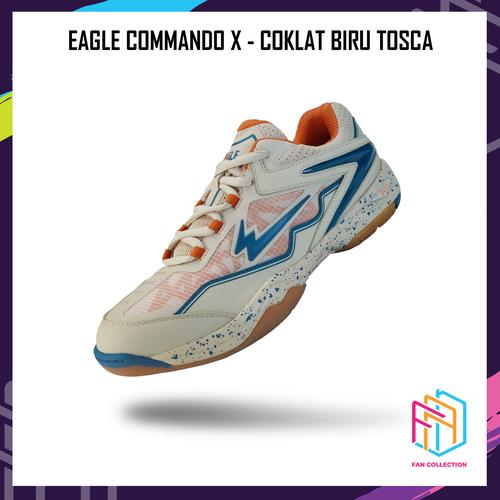 Jual New Eagle Commando X Shoes Sepatu Badminton Original - COKLAT BIRU TOS, 42 - Jakarta Barat ...