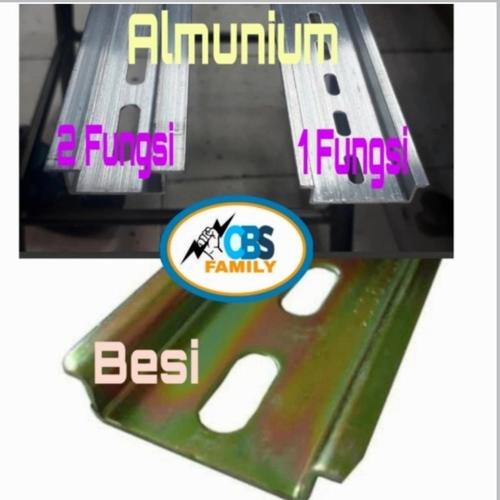 Jual Rell MCB 2 Fungsi 1 Meter 1mm Bahan Alumunium / Rail MCB 2Fungsi ...