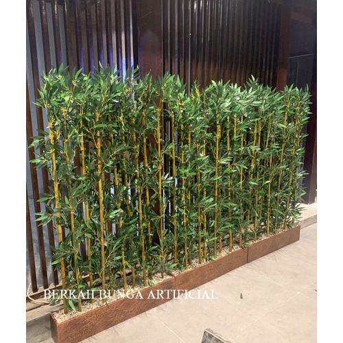 Promo Bambu Partisi Ipenyekat Pembatas Dekorasi Pohon Hiasan Rumah T170 P100 Pot Tembaga