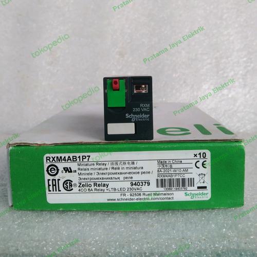Jual ZELIO RELAY SCHNEIDER RXM4AB1P7 4CO 6A RELAY+LTB-LED 230VAC - Jakarta Pusat - Pratama Jaya ...