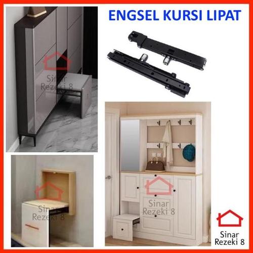 Jual Engsel Kursi Lipat Dinding / Lemari Sepatu Rak Tembok Kamar Mandi ...