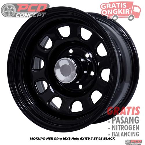 Jual VELG MOBIL BESI R16 TYPE MOKUPO HSR R16X8 LUBANG 6X139,7 ET-25 ...