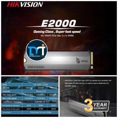 Promo HIKVISION E2000 SSD 256GB 512GB 1TB 2TB - M.2 2280 NVMe Gen3 x4 ...