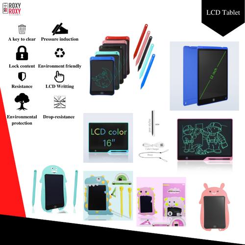 Jual Papan Tulis Untuk Gambar Hapus Tulis Anak Tablet 8.5" 12" 16" LCD ...