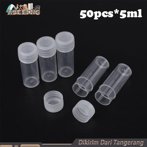 Jual Isi 50 Toples Mini Plastik Botol Sampel 5ml Small Bottle Vial ...