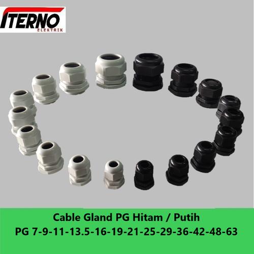 Jual Cable Gland Kabel Gland PG25 PG-25 (14-21mm) Iterno - Putih - Kota ...