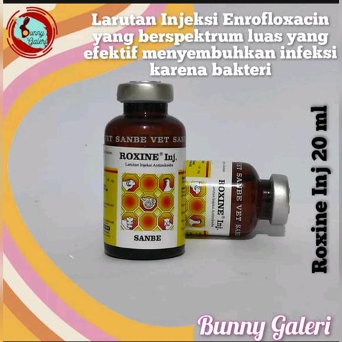 Jual ROXINE INJ 20 ml, antibiotik spektrum luas injeksi produksi Sanbe ...