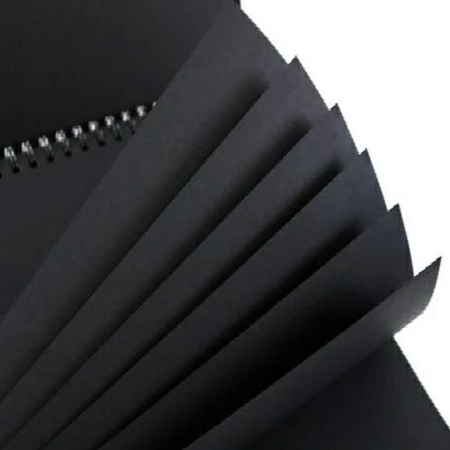 Jual Sketchbook Buku Sketsa Hitam/Note Book Polos Black Paper/Sketch ...