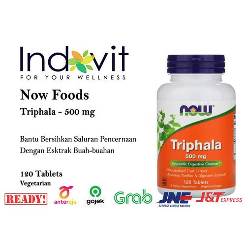 Jual Now Foods Triphala 500mg 120 Tabs Bersihkan Usus Saluran ...