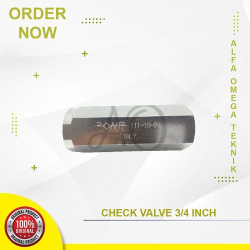 Jual CHECK VALVE HYDRAULIC 3/4 INCH DRAT NPT ONE WAY CARBON STEEL 3/4 ...