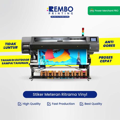 Jual Cetak Stiker Vinyl Ritrama Meteran Outdoor - Putih, Lam Glossy ...