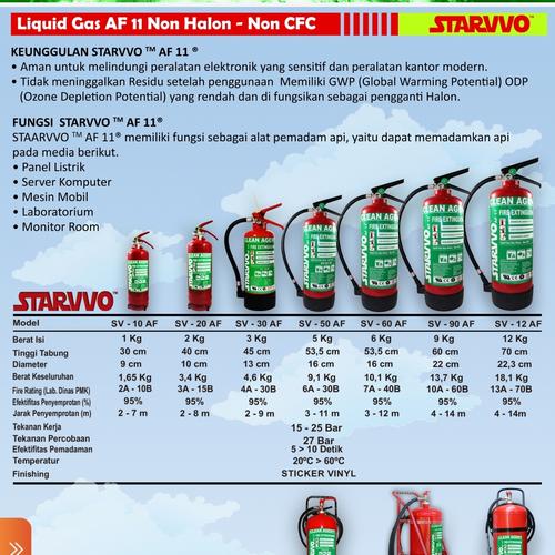 Jual Apar starvvo fire extinguisher clean agent af 11 3kg - Jakarta Barat - Tiara pusat safety ...