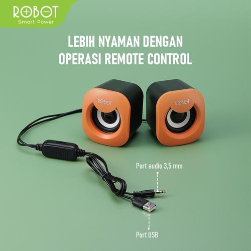 Jual ROBOT Speaker USB RS180 Multimedia Portable / Speaker Music Mini ...