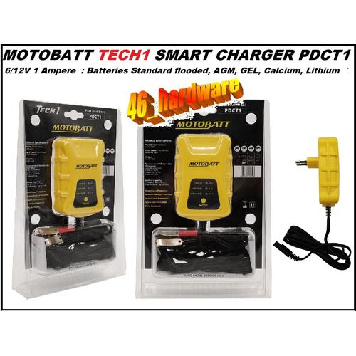 Jual MOTOBATT TECH 1 TECH1 SMART CHARGER PDCT1 6-12V 1A CAS AKI GEL ...