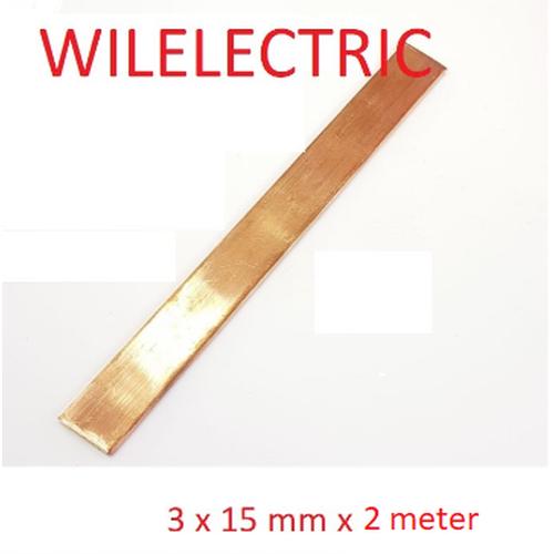 Jual Busbar / plat / rail copper import 3 x 15 3x15 mm asli tembaga 2 m ...
