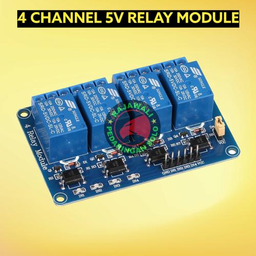 Jual RELAY MODULE 4 CHANNEL 5V ARDUINO RASPBERRY NODEMCU IOT - Kota ...