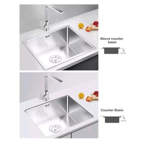 Jual KITCHEN SINK 6045 STAINLESS UNDERMOUNT LENGKAP KRAN/BCP MODEL ONAN ...