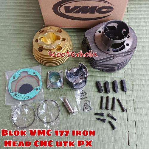 Jual Blok Set VMC Cast IRON 177 cc GOLD CNC Head utk PX Exclusive Excel ...