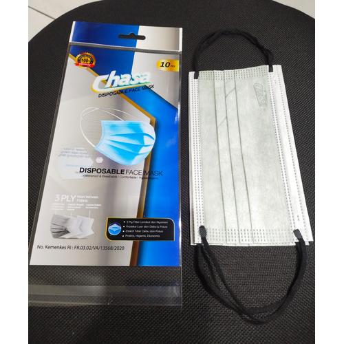 Jual Masker Earloop 3ply Logo Chasa isi 10pc Sachet Hygenic izin ...