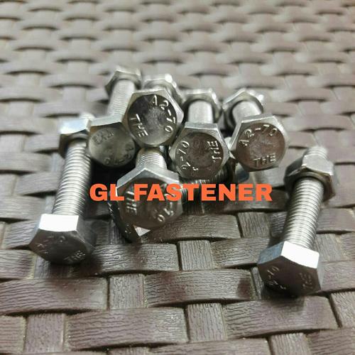 Jual Baut Mur Hex Stainless Steel 304 M6 x 10 anti karat Kunci 10 SUS ...